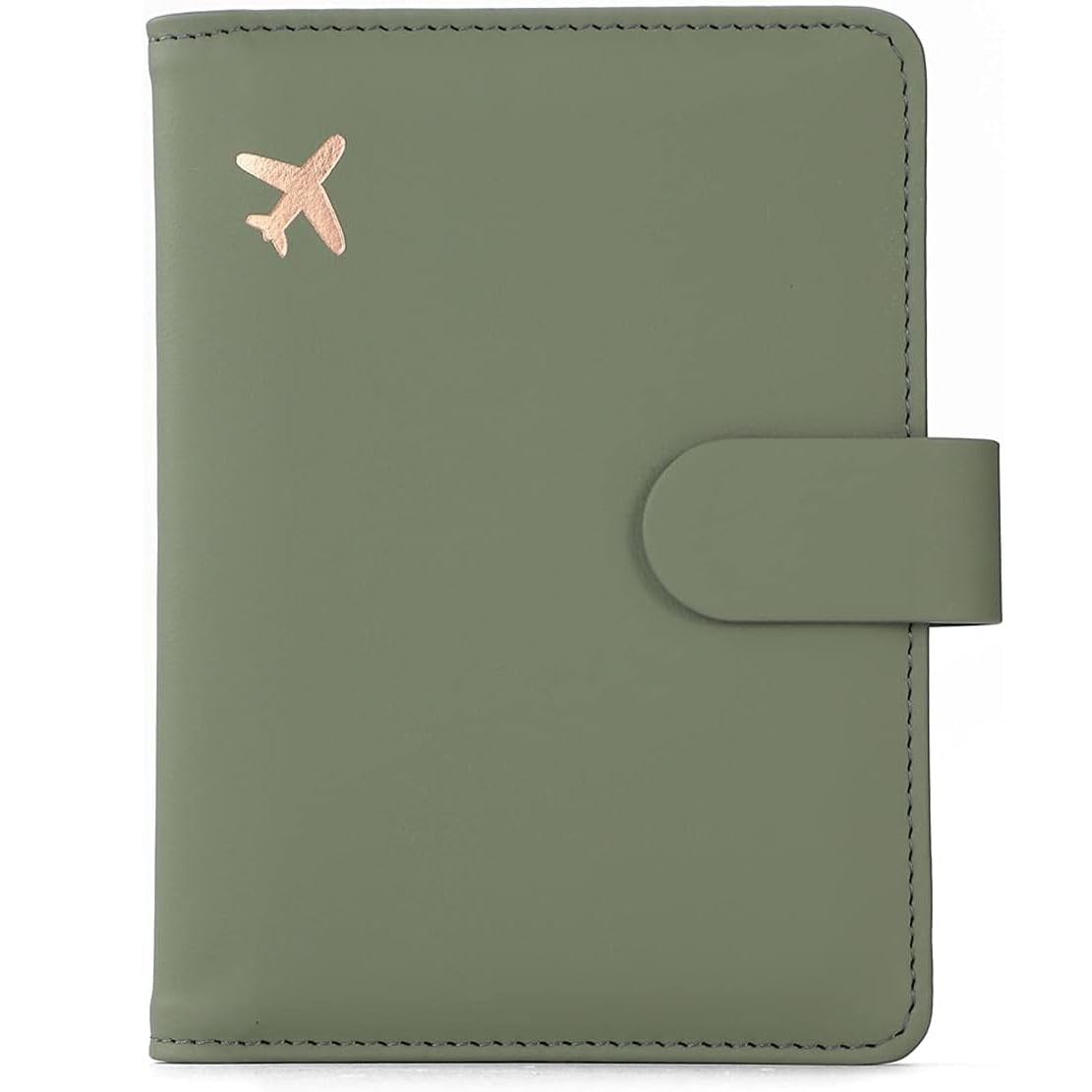 Melsbrinna Passport Holder Covers Case, Waterproof Rfid Blocking Travel Wallet Passport Holder with Pen Holder, Cute Passport Book for Women/Men (Moss green)