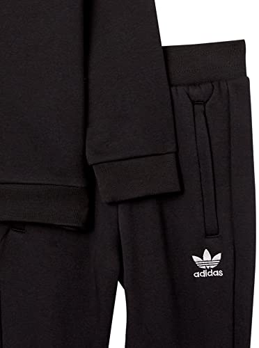adidas Originals unisex child Adicolor Crew Set Track Suit, Black1, X-Small US