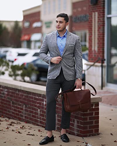 Men's Business Suit Blazer Jackets Notch Lapel Sport Coat One Button L Charcoal Gray