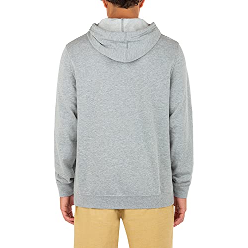Hurley Men's One and Only Solid Summer Hoodie, Dark Grey Heather, Large