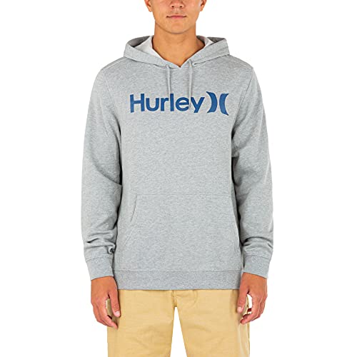 Hurley Men's One and Only Solid Summer Hoodie, Dark Grey Heather, Large