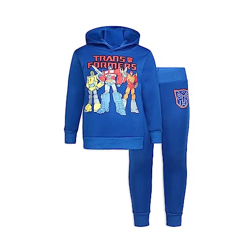 Children's Apparel Network, Ltd. Hasbro Transformers Optimus Prime, Bumblebee and Rodimus Prime Boys Hoodie and Jogger Set for Big Kids – Blue