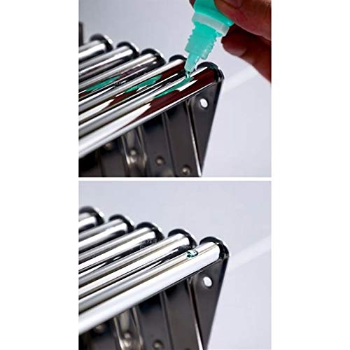 YAWEDA Rust-Proof and Space-Saving Indoor and Outdoor Hangers Stainless Steel Durable Wall Mount Clothes Double Pole Drying Rack for Bathroom Kitchen Hotel (Size : 50-77cm)