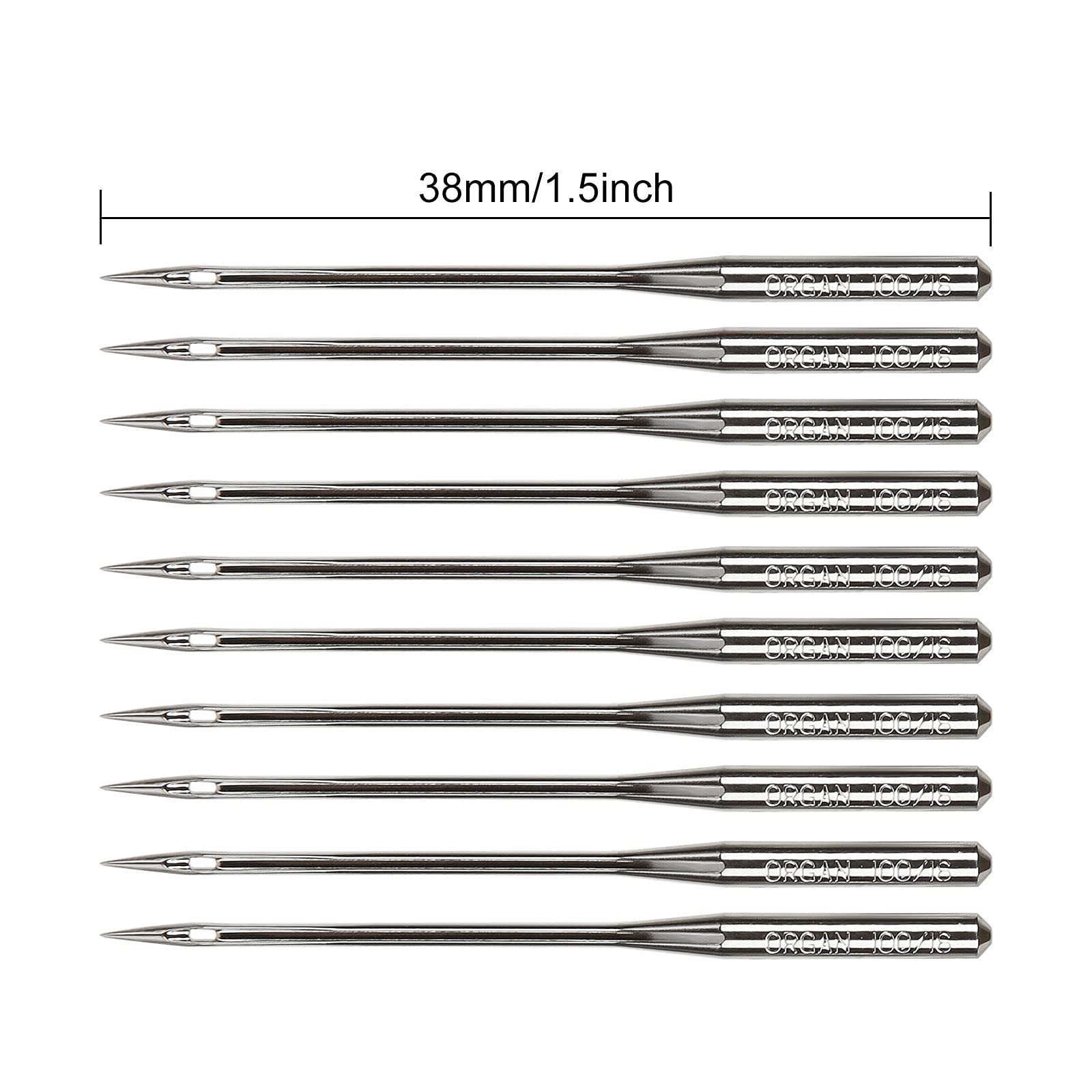 50 Pcs Sewing Machine Needles for Brother, Size 100/16 130/705H HAx1 Embroidery Machine Needles for Brother Sewing Machine (5 Pack of 10 Needles)