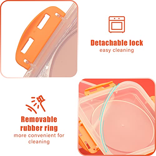 Crafterlife 3 Color Sandwich Containers, Reusable, BPA Free Plastic Food Storage for Sandwich Box Lunch Boxes Meal Prep (Green, Orange, Blue)
