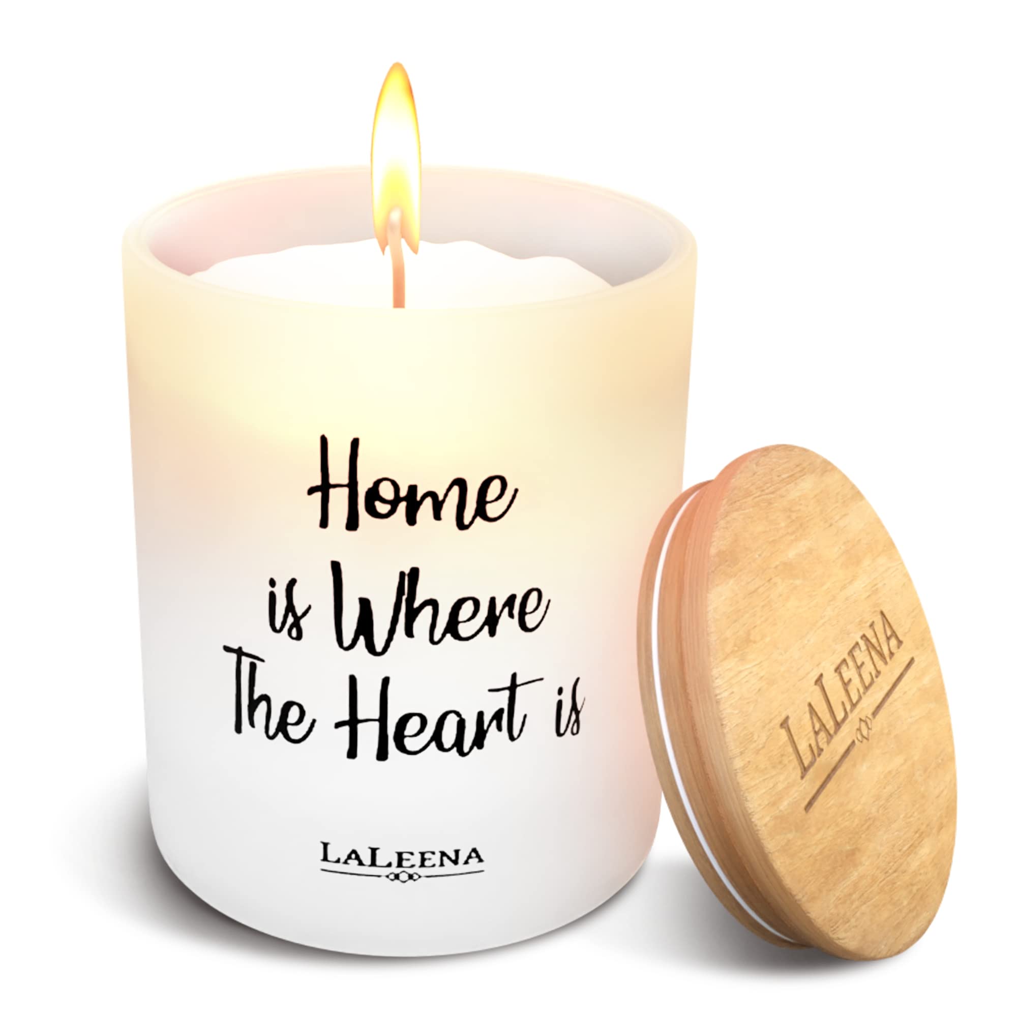 House Warming Gifts for New Home - Housewarming Gifts for New House - Scented House Warming Candle – Glass Jar Candle Gift with 100% Organic Soy Wax & Fragrance Oil – by LaLeena, 14 Oz., Vanilla