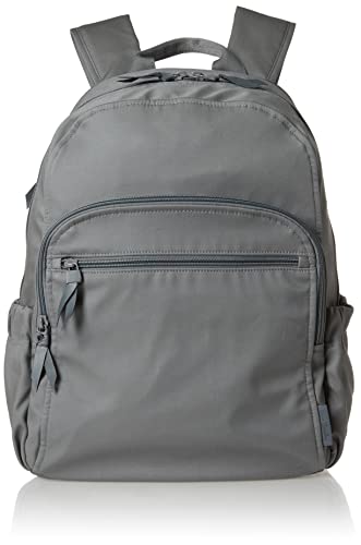 Vera Bradley Women's Cotton Campus Backpack, Galaxy Gray - Recycled Cotton, One Size