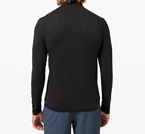 Lululemon Athletica Mens Metal Vent Tech 12 Zip Long Sleeve Shirt (Black, XL)