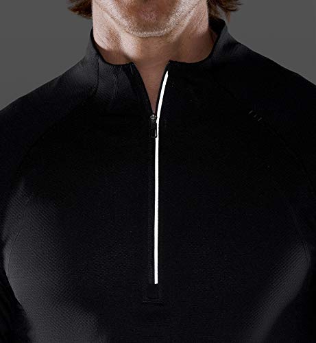 Lululemon Athletica Mens Metal Vent Tech 12 Zip Long Sleeve Shirt (Black, XL)