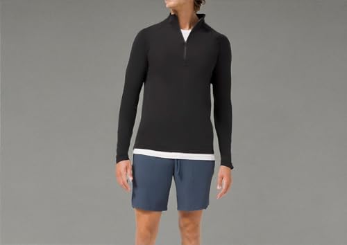 Lululemon Athletica Mens Metal Vent Tech 12 Zip Long Sleeve Shirt (Black, XL)