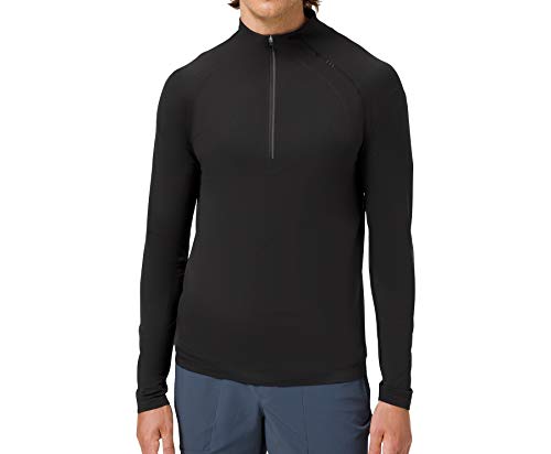 Lululemon Athletica Mens Metal Vent Tech 12 Zip Long Sleeve Shirt (Black, XL)