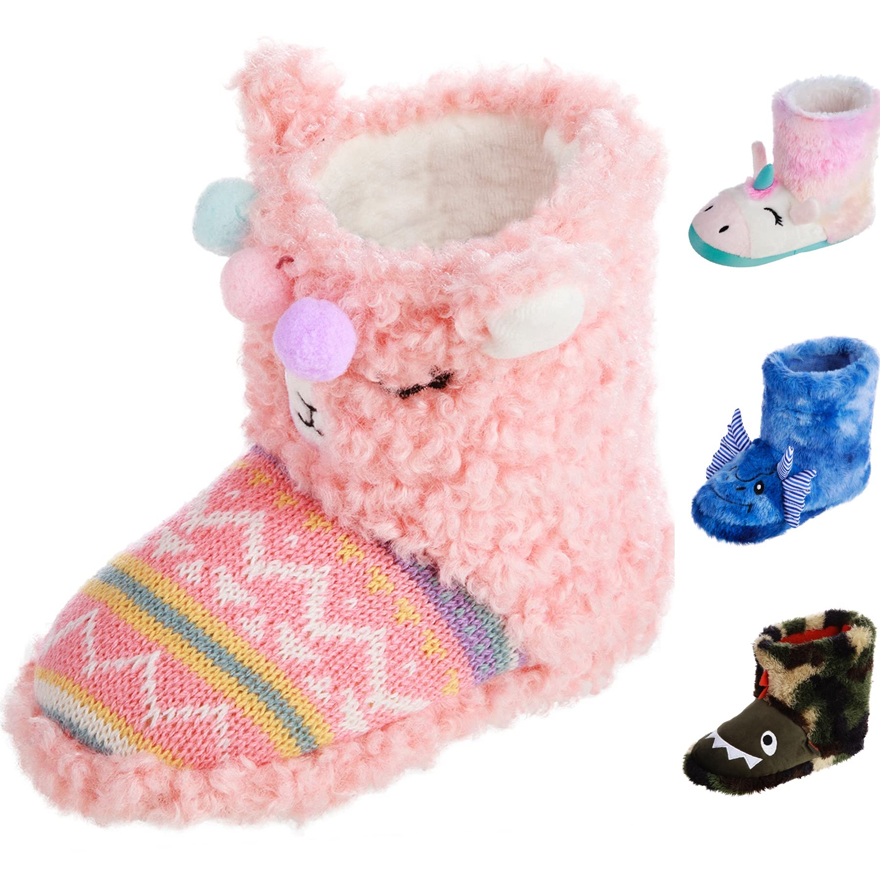 Totes Bootie Slippers, Childrens Llama, US 1-13 Unisex Little Kid