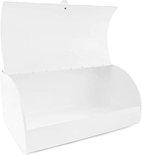 AuldHome White Bread Box; Farmhouse Vintage Enamelware Countertop Bread Bin