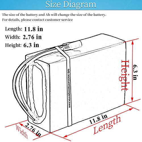 (US Warehouse) Ebike Battery 48V 20AH Waterproof Lithium Battery with 4A Charger for Ebike, Motorcycle, Go Kart, Scooter 48V 1500W 1000W 750W Motor
