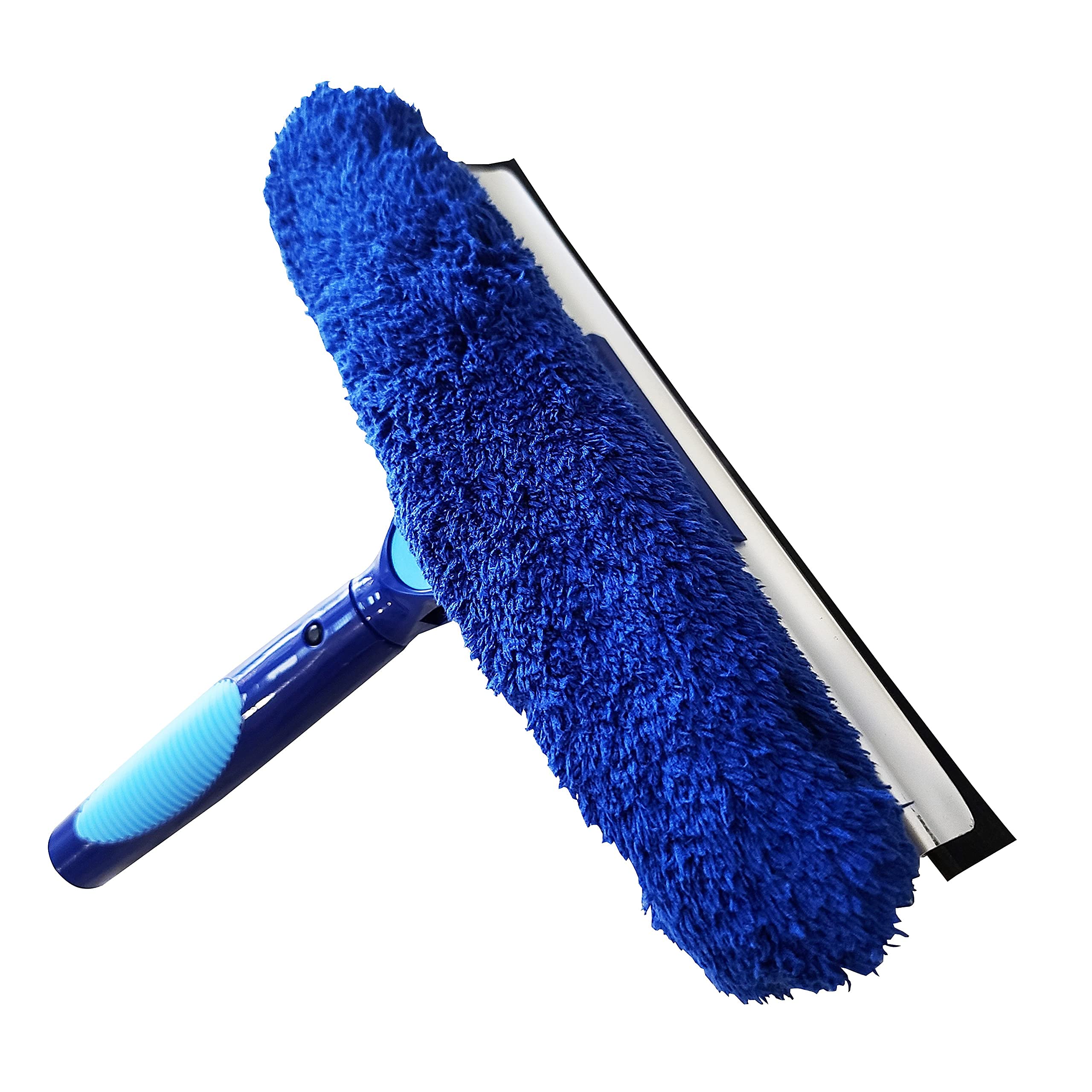 Bring It On Cleaner 20 Foot Reach Extension Pole Plus Squeegee & Window Washer Telescopic Pole for Window Cleaning Extension Pole for Cleaning Windows