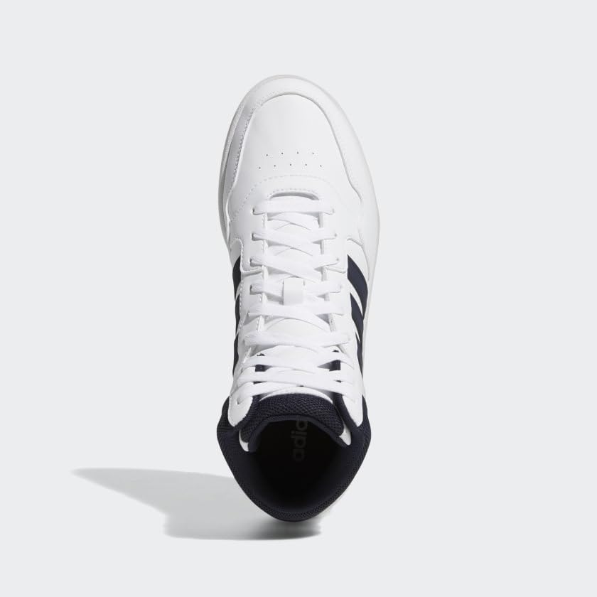 adidas Adult Hoops 3.0 Mid White/Legend Ink/Vivid Red 11
