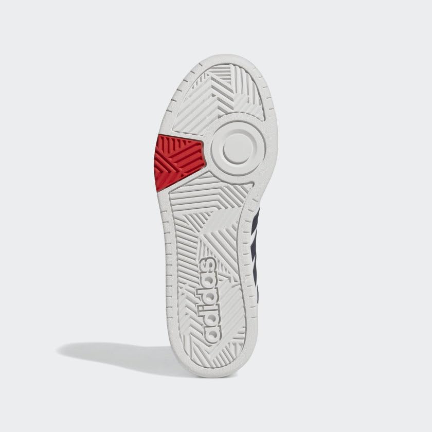 adidas Adult Hoops 3.0 Mid White/Legend Ink/Vivid Red 11
