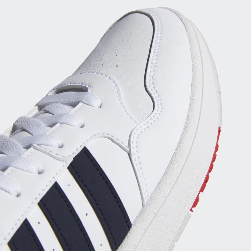 adidas Adult Hoops 3.0 Mid White/Legend Ink/Vivid Red 11