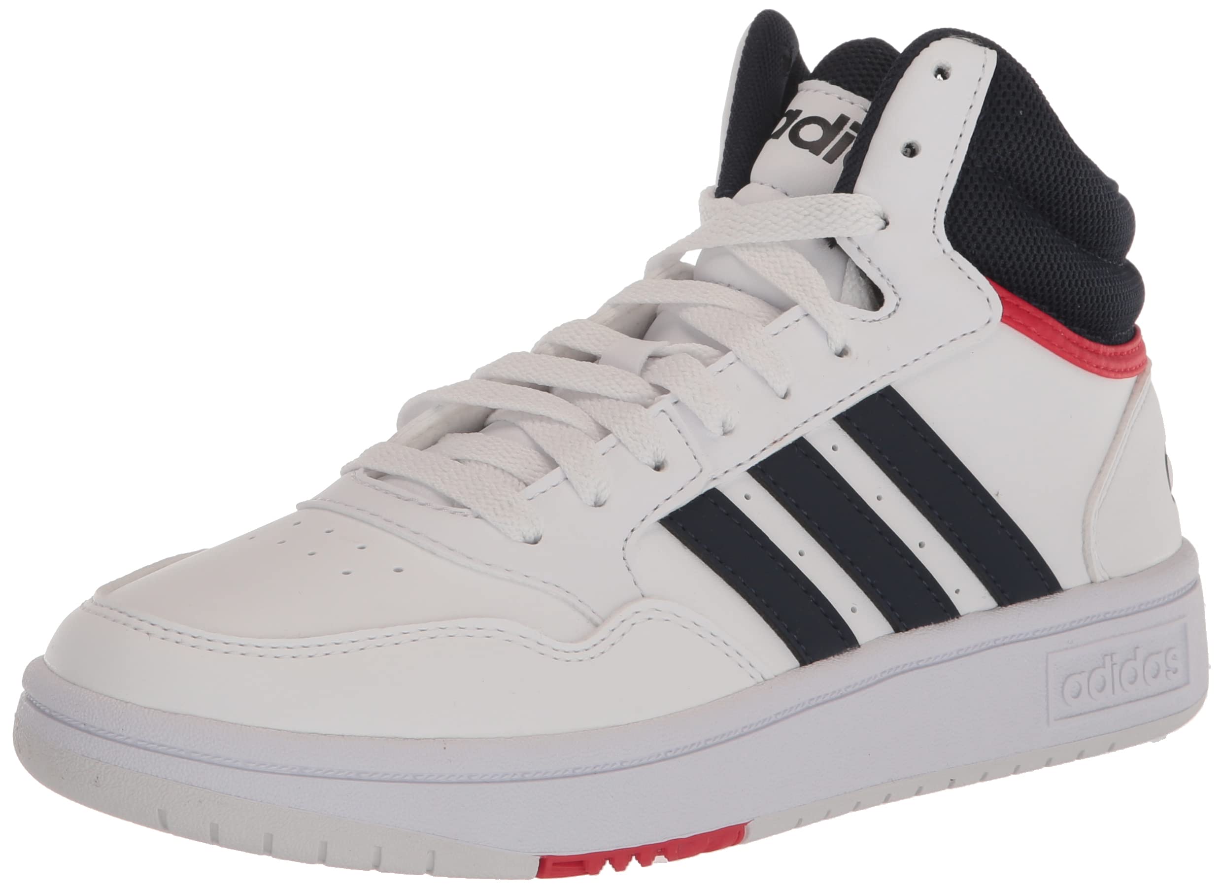 adidas Adult Hoops 3.0 Mid White/Legend Ink/Vivid Red 11