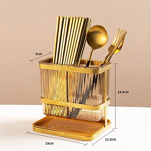 Yalych Utensil Caddy Plastic Chopsticks Tube Wall Mounted Pen Holder (Color : One Size)