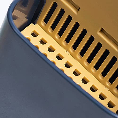 Yalych Utensil Caddy Utensil Holder, Fork Spoon Cutlery Storage ABS Multifunctional Home Kitchen Chopstick Organizer, Practical Partition Free Standing Pen Holder (Color : Dark Blue)