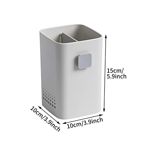 Yalych Utensil Caddy Utensil Holder, Fork Spoon Cutlery Storage ABS Multifunctional Home Kitchen Chopstick Organizer, Practical Partition Free Standing Pen Holder (Color : Dark Blue)