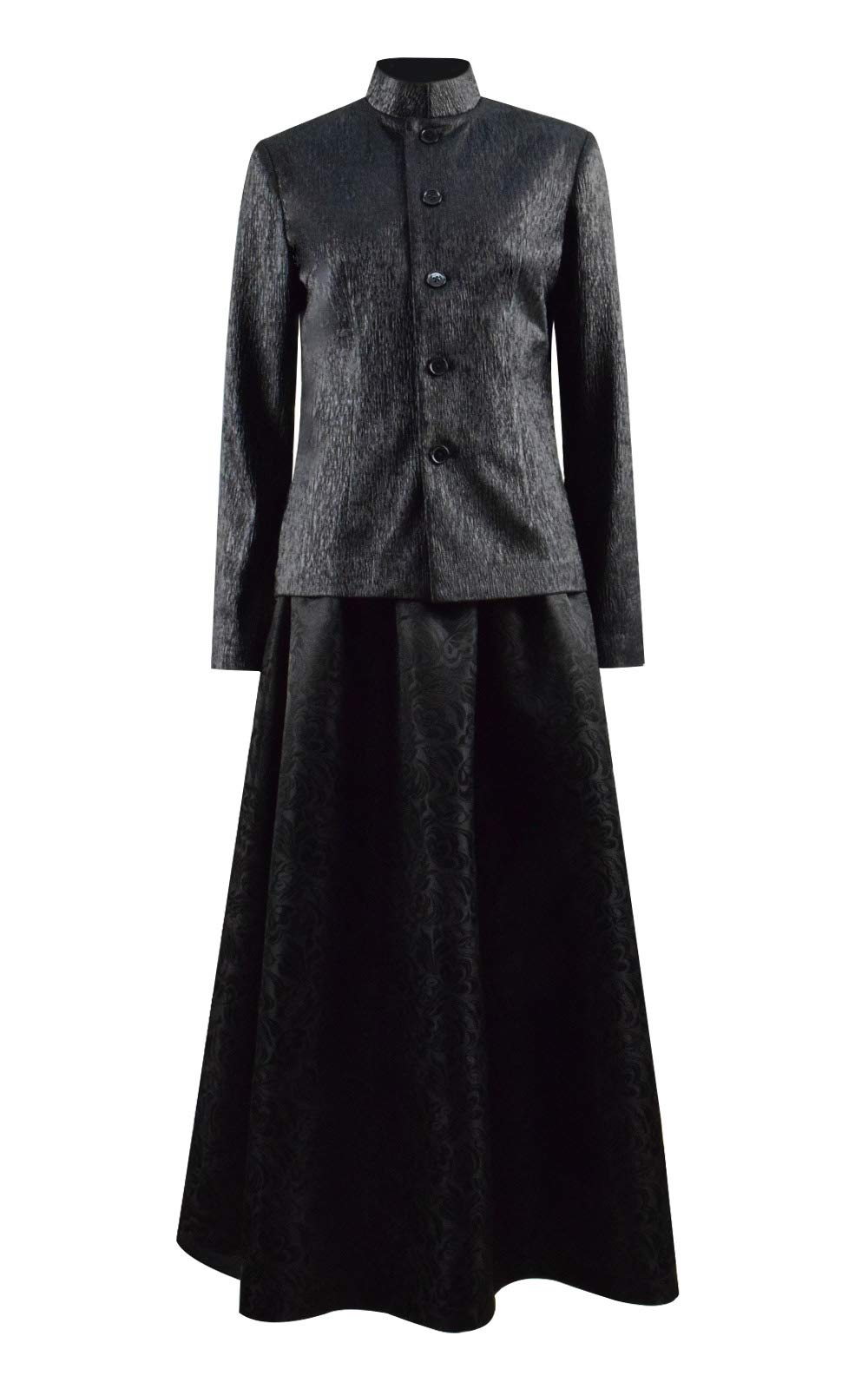 Nanny McPhee Cosplay Costume Black Cloak Top and Skirt Full Set Suit Halloween Outfits (X-Large, Black)