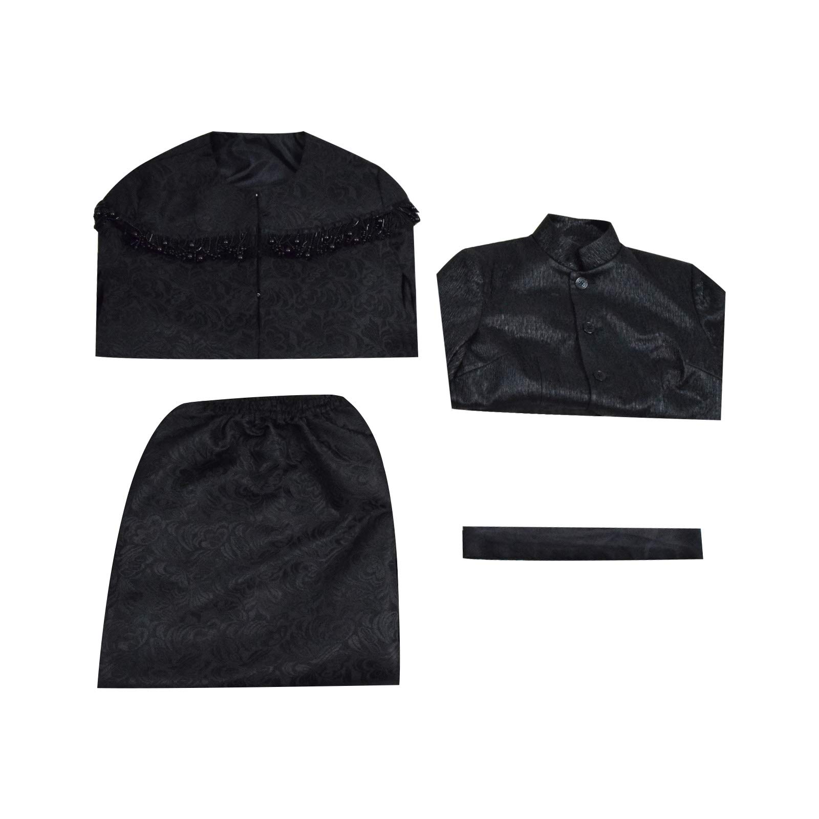 Nanny McPhee Cosplay Costume Black Cloak Top and Skirt Full Set Suit Halloween Outfits (X-Large, Black)