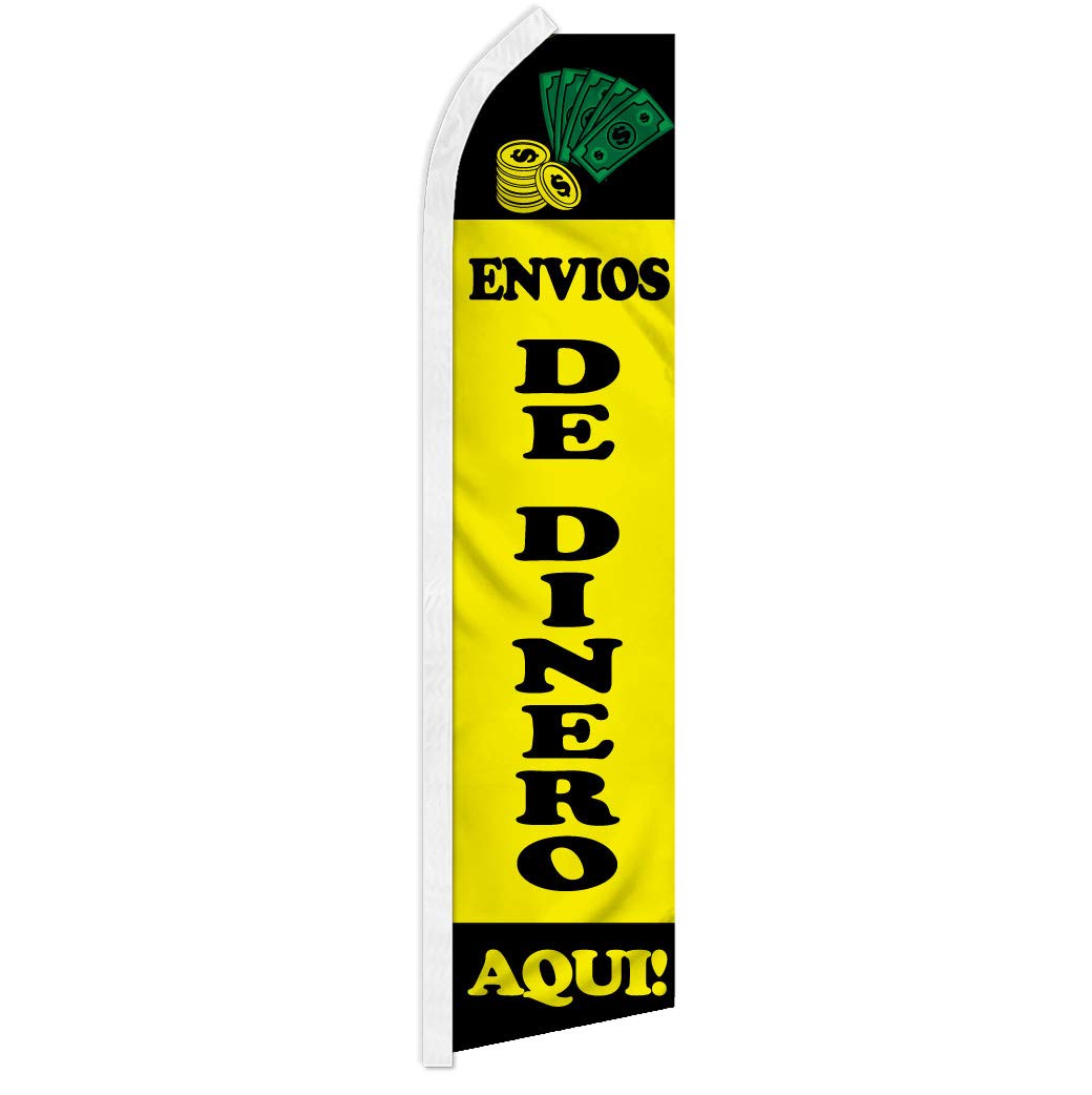 Infinity Republic Envios De Dinero Business Flag - Perfect for Cash Checking, Banks, Payday Loans, Currency Exchanges