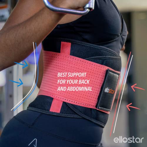ellostar Women's Waist Trainer: Sweat Band for Belly Fat, Tummy Control, Back Support, Workout Shapewear, Weight Loss Aid Large, Pink