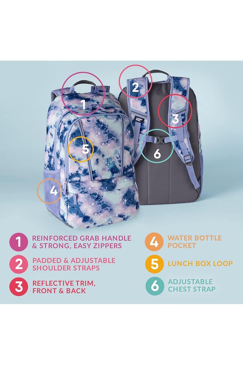 Kids' ClassMate Large Backpack Blue Galaxy Space