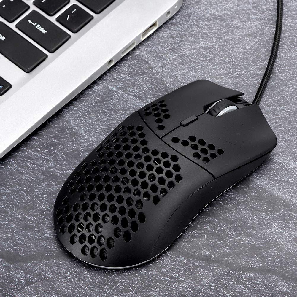 FAMKIT HXSJ J900 Hole Mouse 6-Key Wired Gaming Mice Macro Programming RGB Lighting PC Accessory