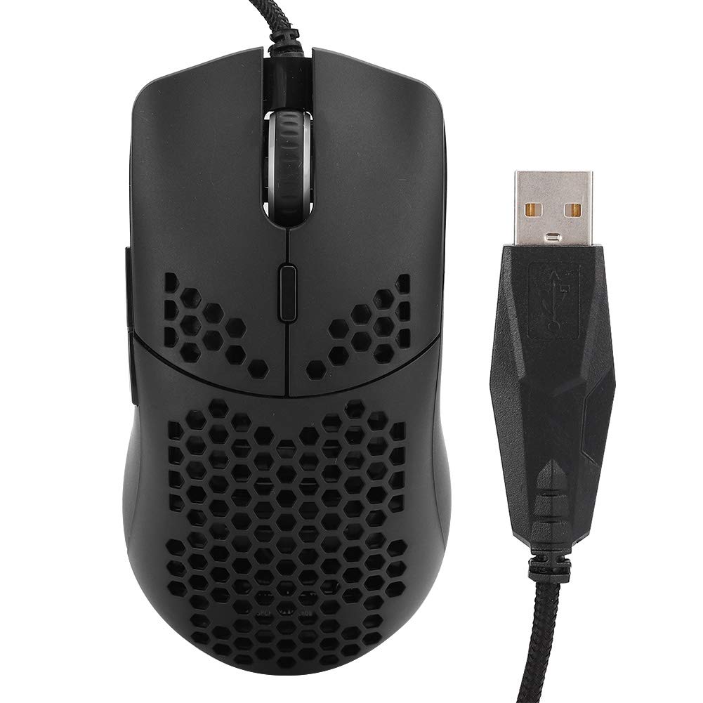 FAMKIT HXSJ J900 Hole Mouse 6-Key Wired Gaming Mice Macro Programming RGB Lighting PC Accessory