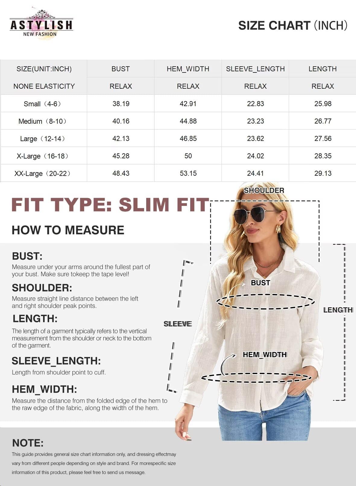 Astylish Women Long Sleeve V Neck Solid Linen Blouses White Button Down Shirt Tops Work Clothes for Women Office White Medium