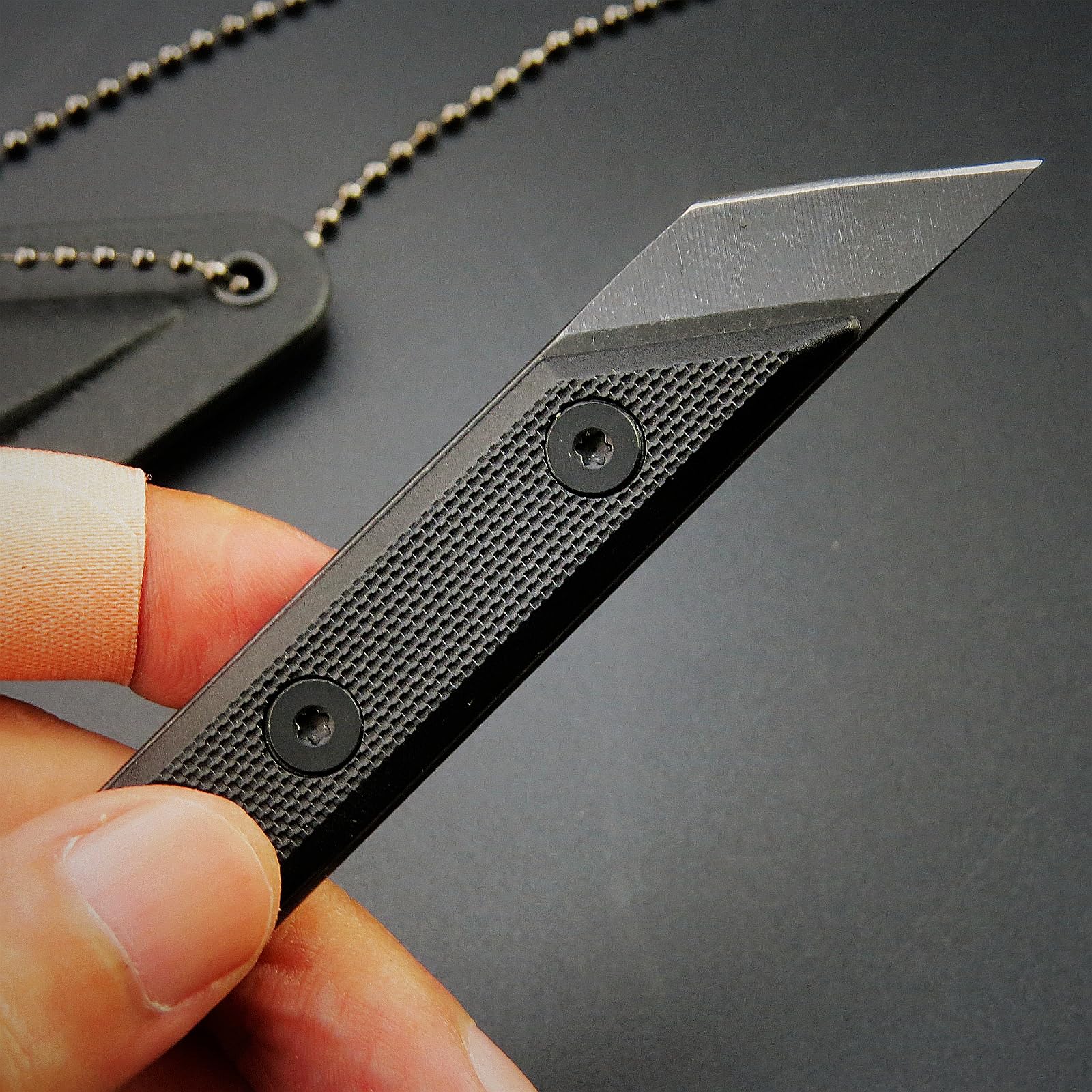 Ccanku C1146 Fixed Blade Knife,440C Blade G10 Handle EDC Tool Knife for Outdoor, Camping, Hiking, Fishing with kydex Sheath (Black)