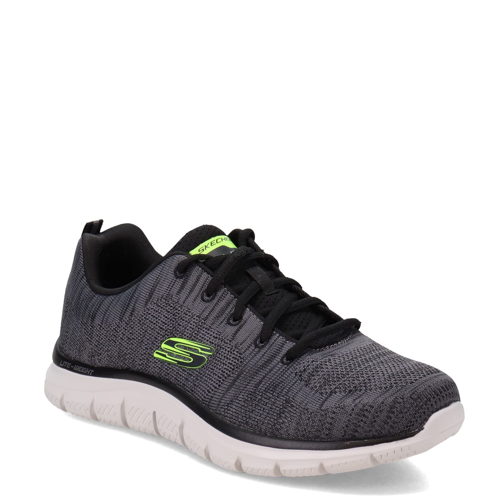 Skechers Men's Track Front Runner Lace-up Sneaker Oxford, Charcoal/Black, 12