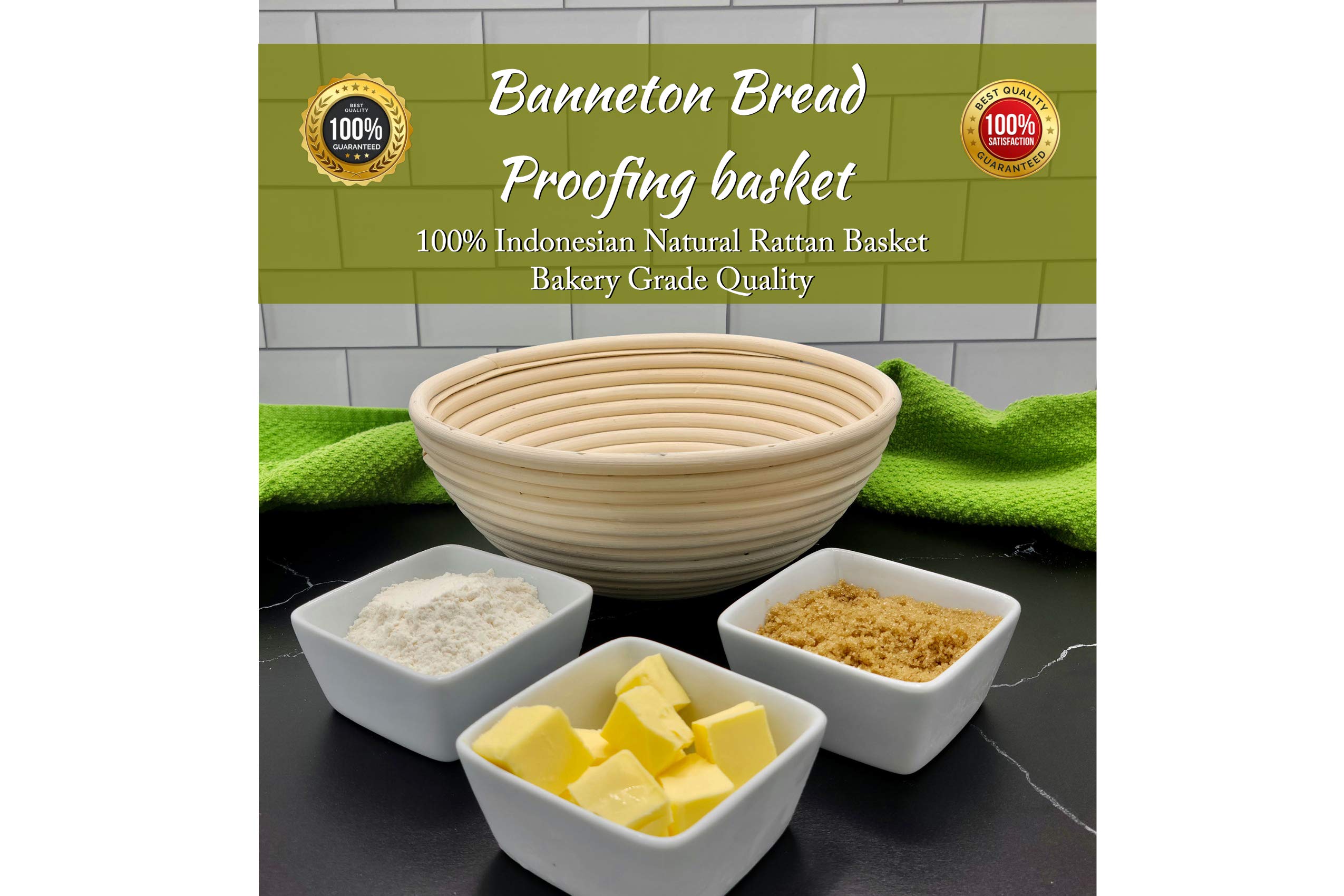 Duzzani Banneton Bread Proofing Basket, Sourdough Starter Kit, Bread Making Kit, sourdough bread, Sourdough Kit, Including a Digital Scale