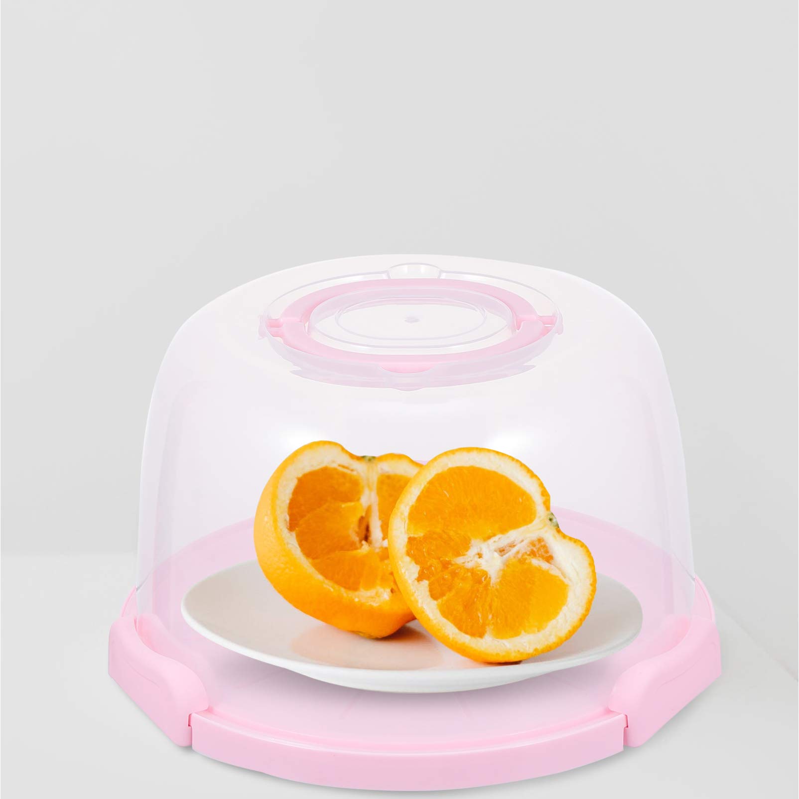 DOITOOL 1pc Plastic Cake Box Cake Food Container Pink Paper Cups Kids Travel Tray Cake Server Cake Storage Cover Mini Cake Tray Food Display Box Child