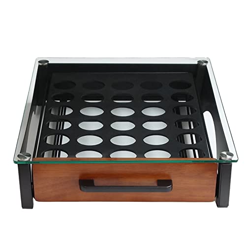 K Cup Storage Drawer Under Brewer by Saratoga Home - K Pod Holder for K Cups Compatible for Keurig Coffee Pod Holder, K Cup Organizer Drawer With Solid Steel and Real Wood, K Cup Holders for Counter