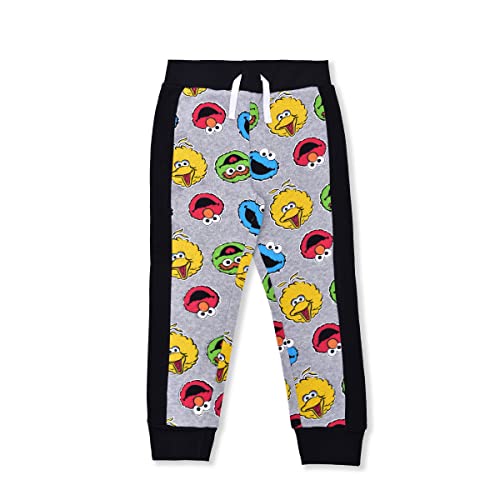 Sesame Street Long Sleeve Shirt and Jogger Pant Set for Boys, Comfy Active Wear for Kids, Gray, Size 3T