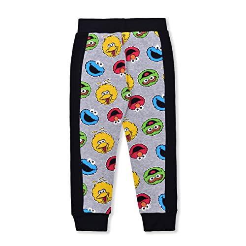 Sesame Street Long Sleeve Shirt and Jogger Pant Set for Boys, Comfy Active Wear for Kids, Gray, Size 3T