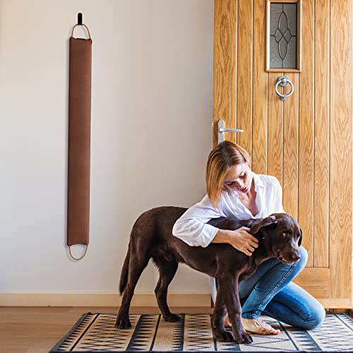 CIMA 36" Weighted Under Door Draft Stopper, Bottom Door Seal Sound Wind Blocker Weather Stripping (Brown, 36 inch, 2.0 LBS)