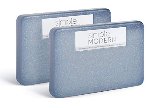 Simple Modern Ice Pack for Lunch Box | Reusable Freezer Safe Icepack for Bento Box, Cooler, Lunch Bags | 2 Pack | Clear