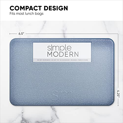 Simple Modern Ice Pack for Lunch Box | Reusable Freezer Safe Icepack for Bento Box, Cooler, Lunch Bags | 2 Pack | Clear