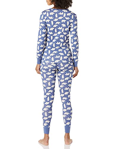 Amazon Essentials Cute Pajama Sets for Women, Snug-Fit Cotton Sleepwear, Available in Plus Size, Polar Bear, X-Small
