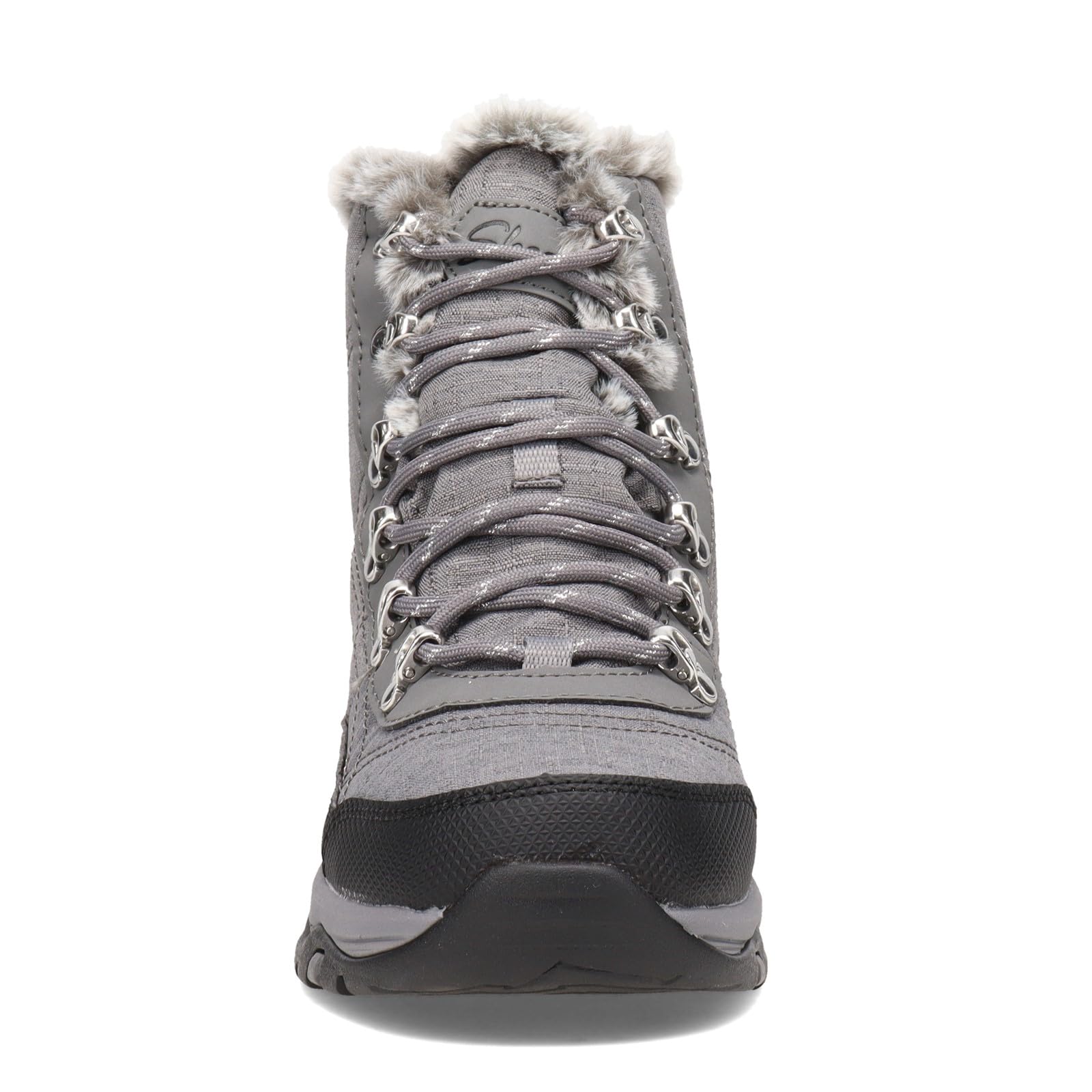 Skechers Women's Cold Weather Boot Snow, Charcoal, 10