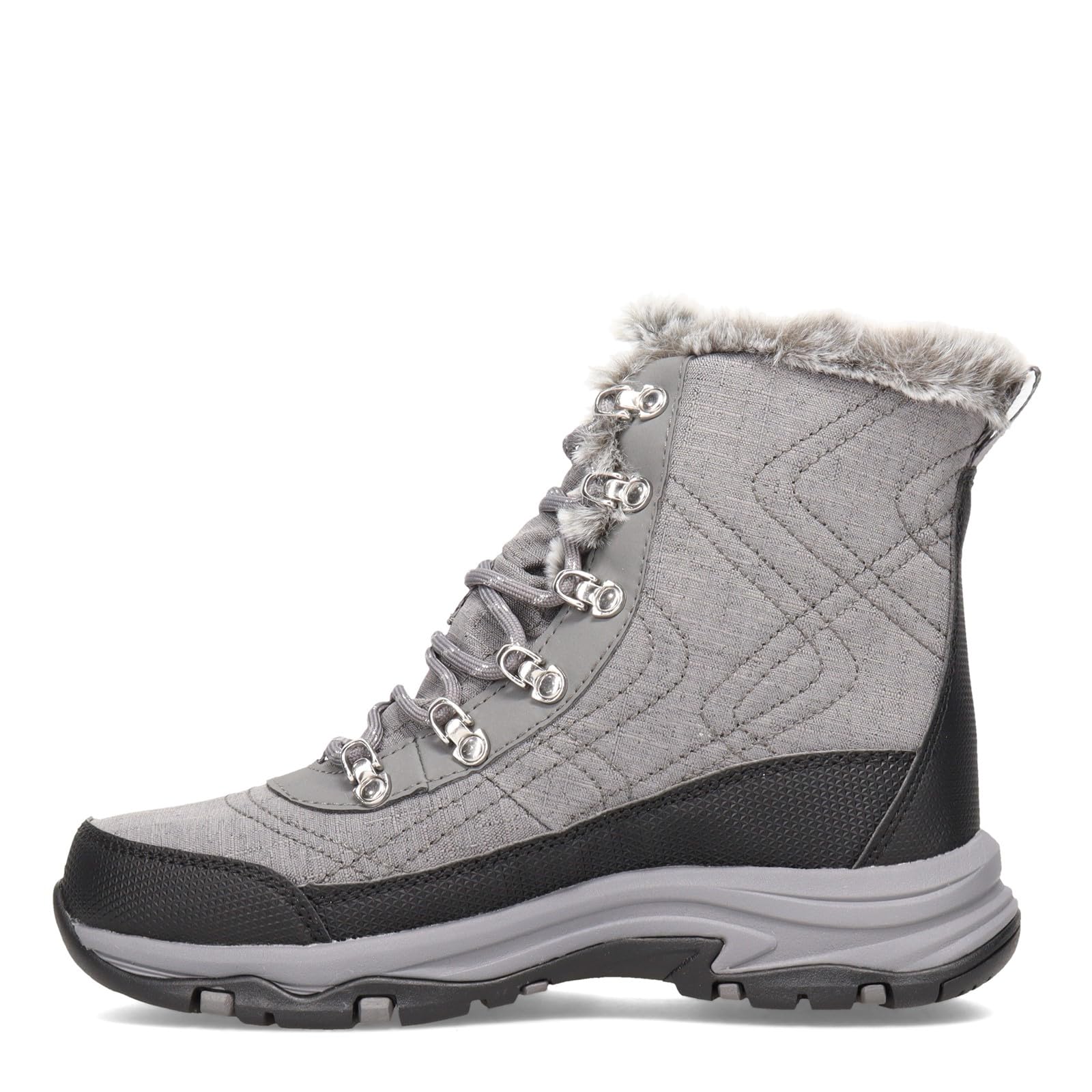 Skechers Women's Cold Weather Boot Snow, Charcoal, 10
