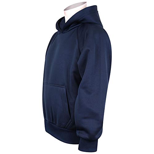 Kids Girls Boys Plain Tracksuit Hooded Sweat Hoodie Bottom Jog Suit Joggers 5-13 Navy