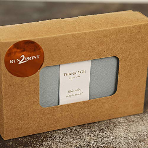(36 Pack) Thank You Cards With Envelopes & Stickers - Elegant Dusty Blue Emboss Gold Foil Pressed - Blank Notes Wedding, Bridal, Baby Shower, Business and Formal All Occasion Cards (Dusty Blue)