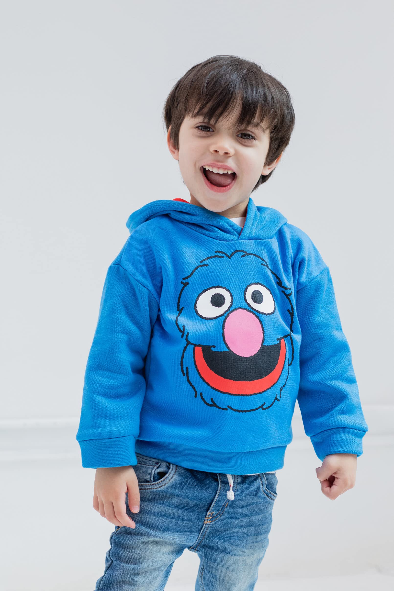 Sesame Street Grover Monster Toddler Boys Hoodie Blue 2T